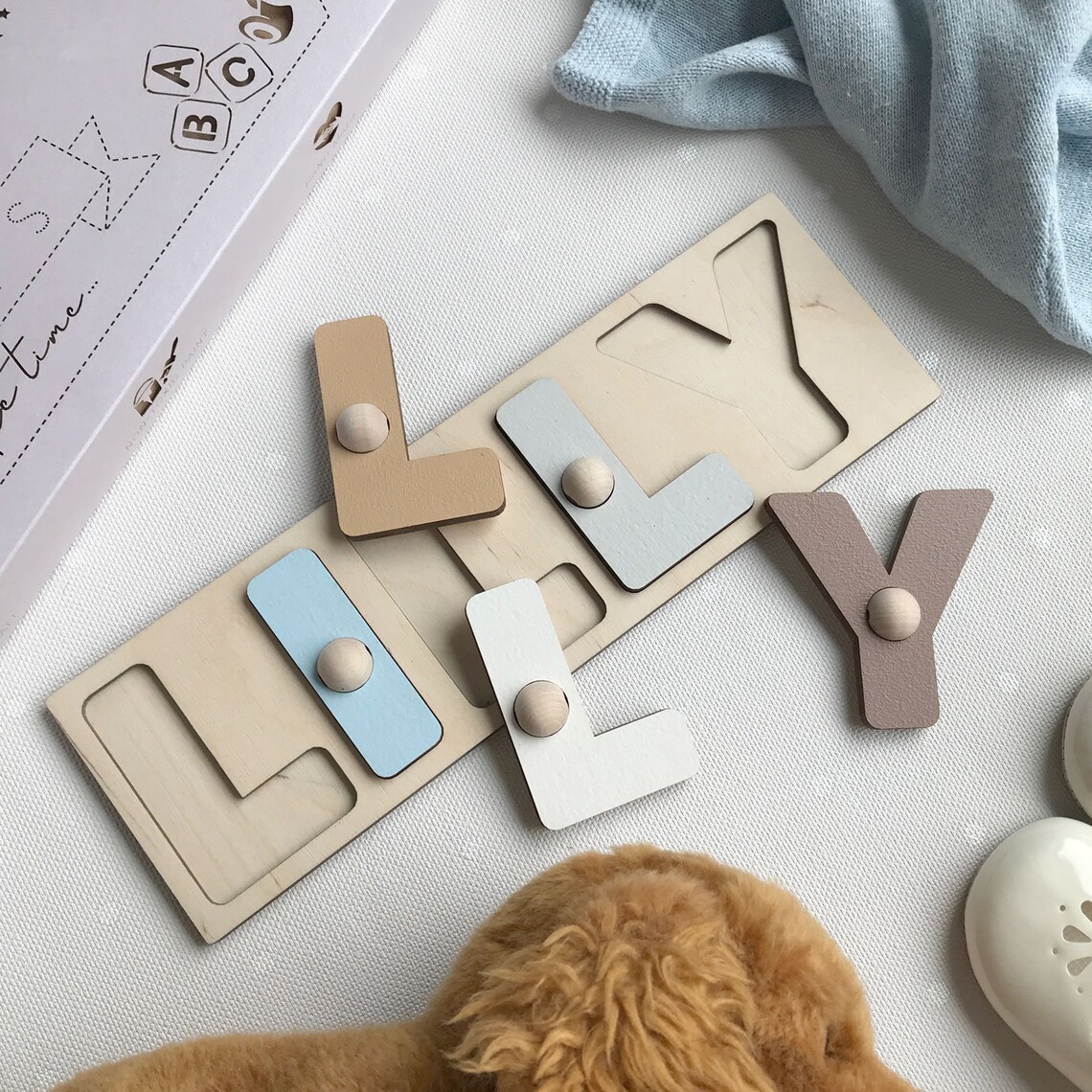 Custom 3D Puzzles With Pegs for Toddlers Personalized Gift for Baby ...