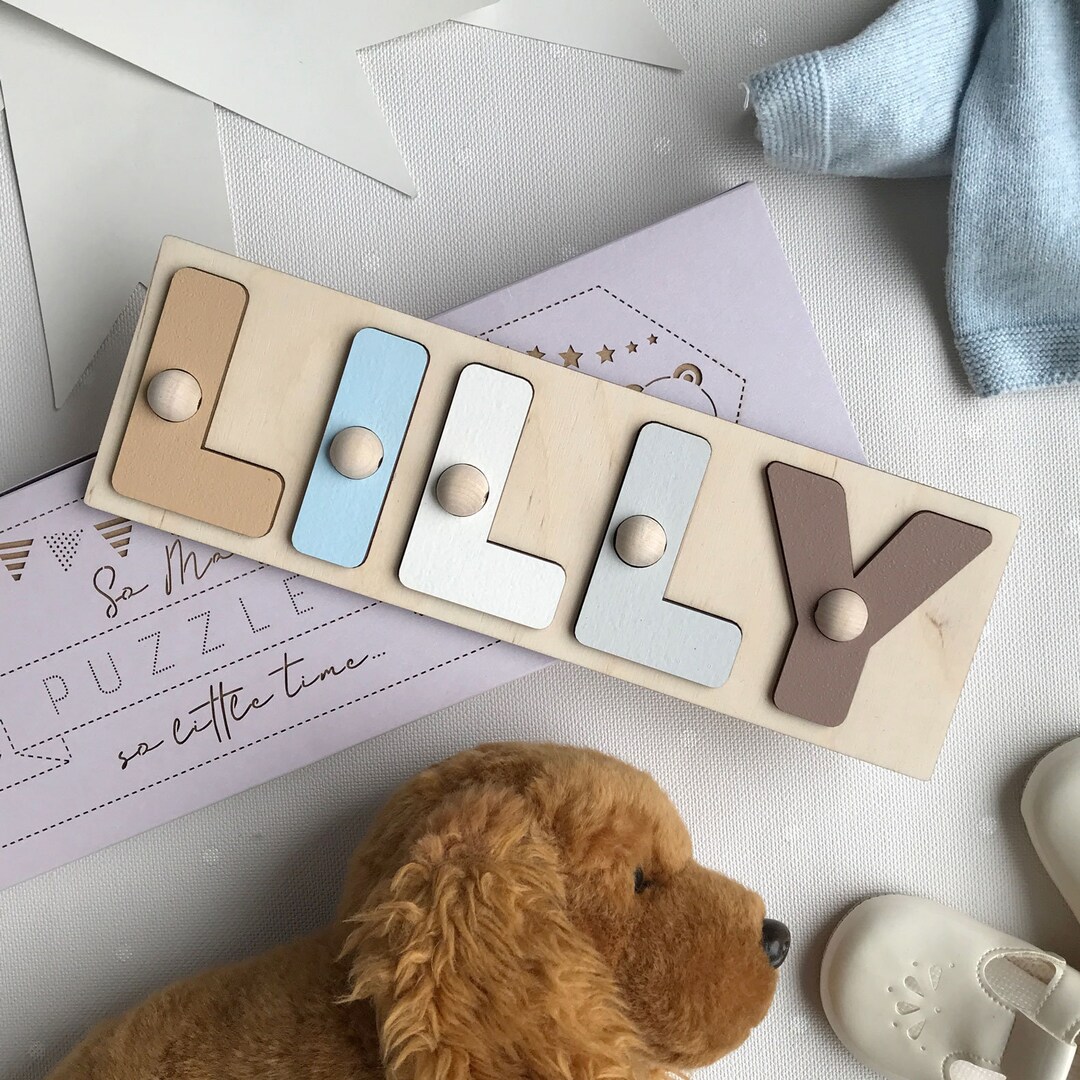 Custom 3D Puzzles With Pegs for Toddlers Personalized Gift for Baby ...