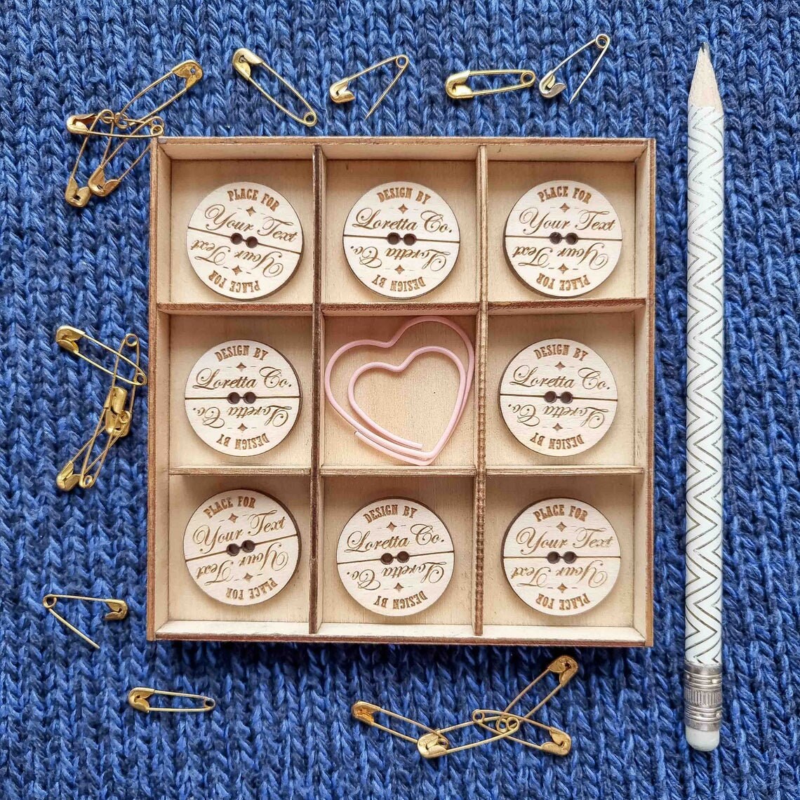 Wooden personalized buttons with your text 2 holes 1 inch | Etsy