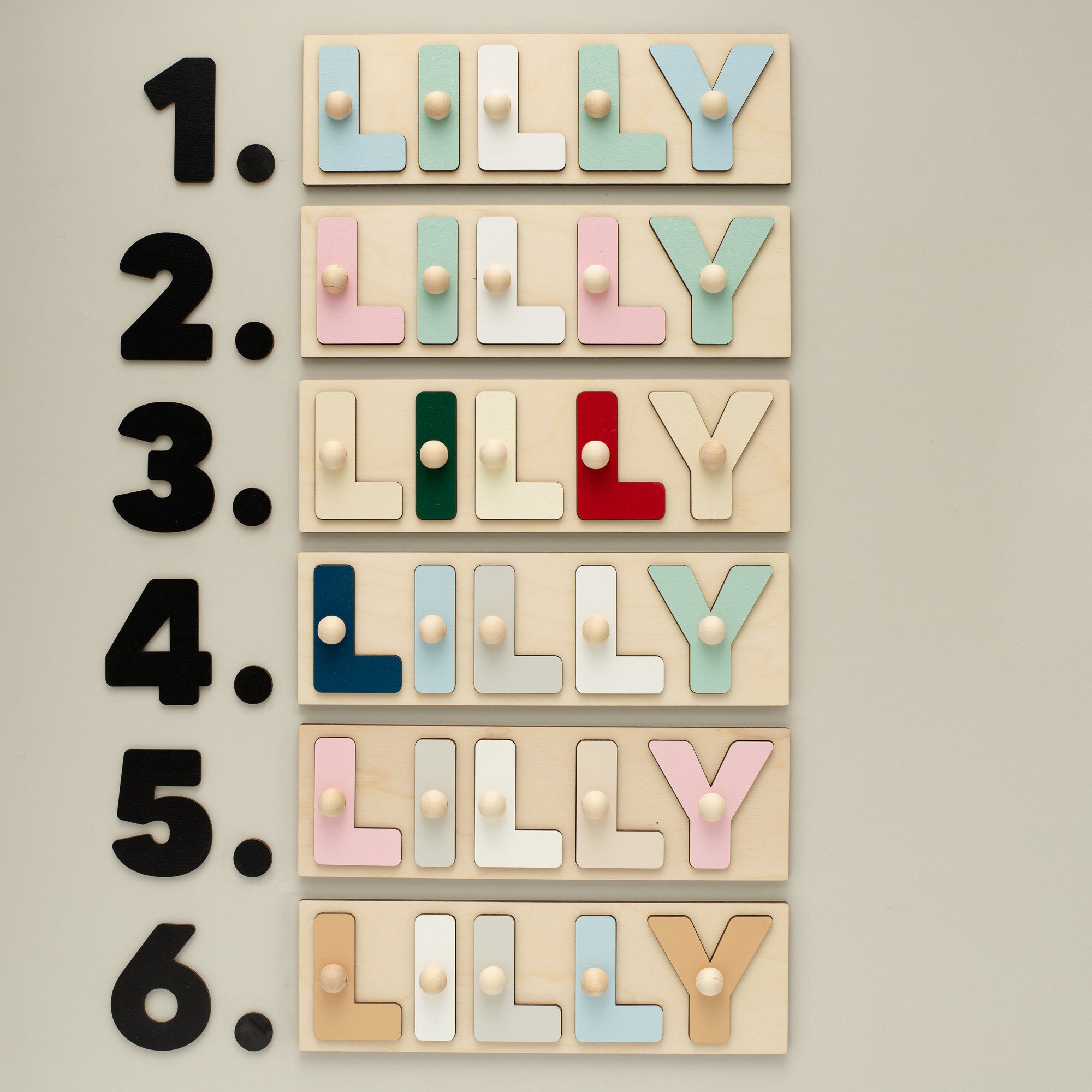 Name Puzzle With Pegs Custom Name Personalized Gift for Toddlers First ...