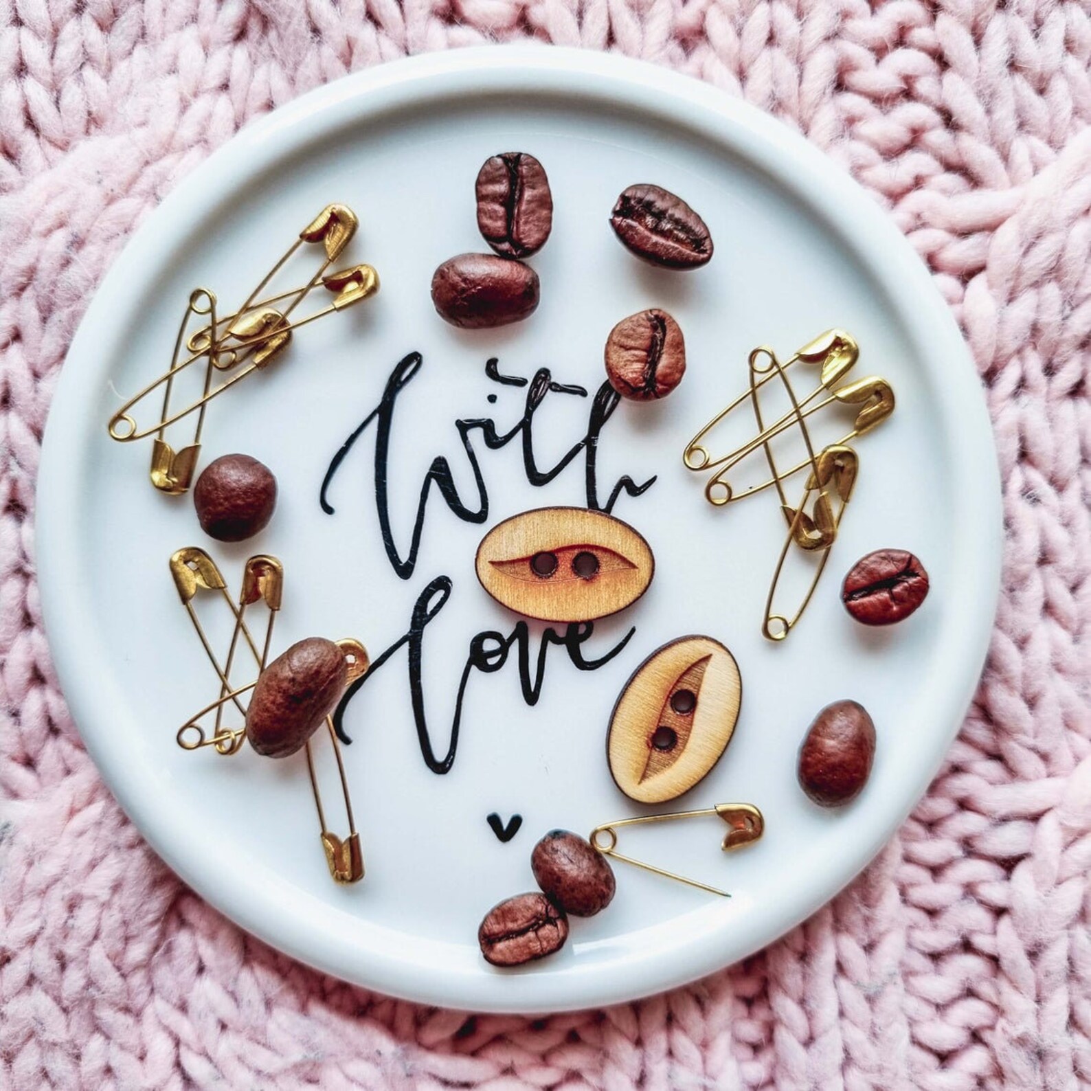 Coffee Beans Buttons | Wooden Buttons for Mug Warmers, Cup Cozy, Mug ...