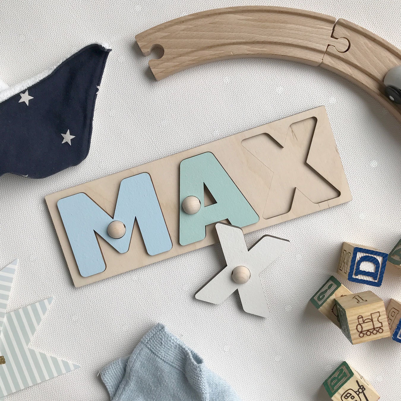Custom 3D Puzzles With Pegs for Toddlers Personalized Gift for Baby ...
