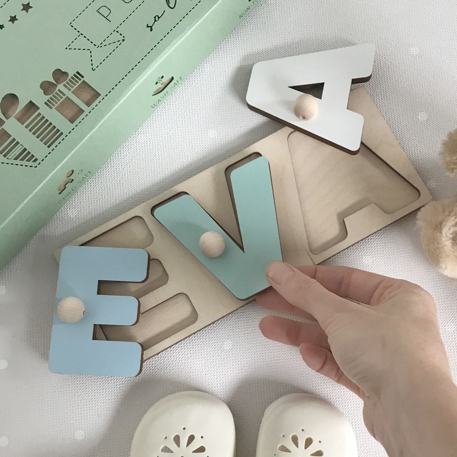 Name Puzzles With Pegs for Toddlers Educational Montessori Toys Gift ...