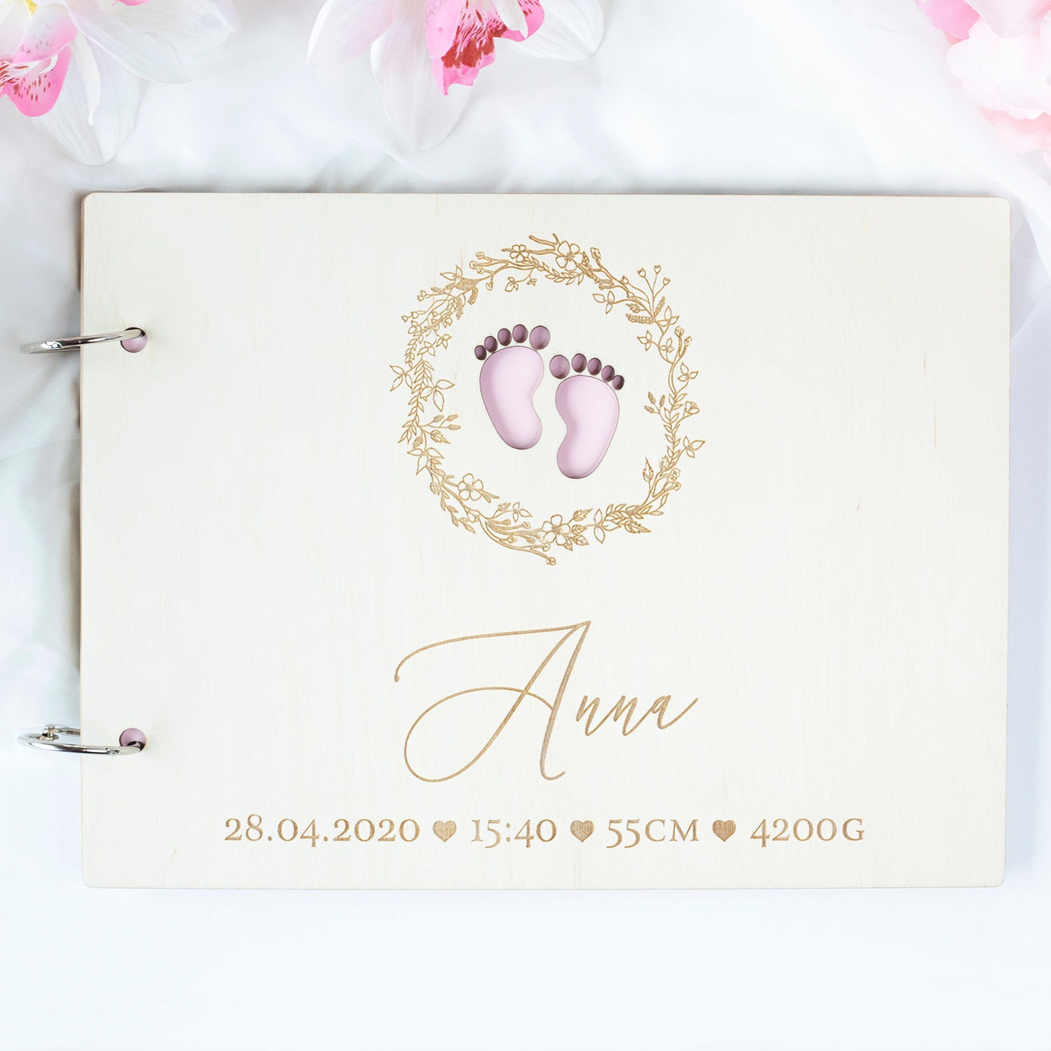 Personalized Baby Wooden Memory Book Photo Album a Gift for - Etsy