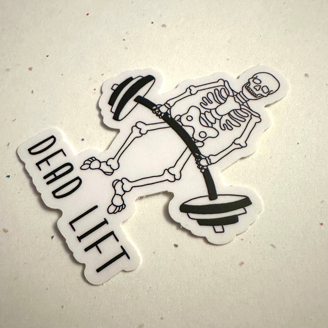 Dead Lift Skeleton Sticker Gym Sticker - Etsy