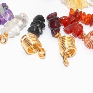 Gemstone Loc Charms Hair Accessories Hair Charms Crystal Loc Charms ...