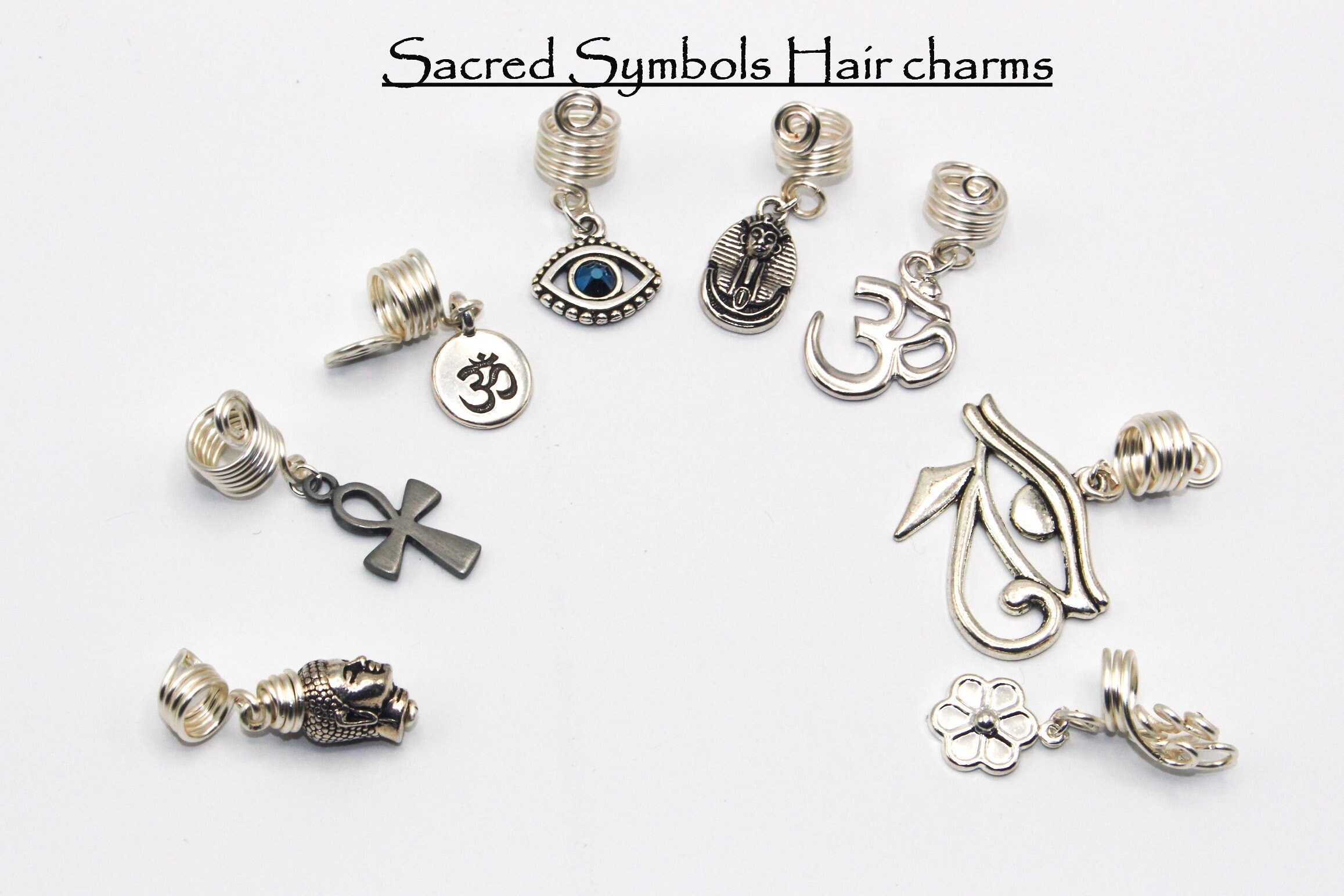 Sacred Symbol Hair Charms| Choose You Charm| Hair Accessories| Silver ...