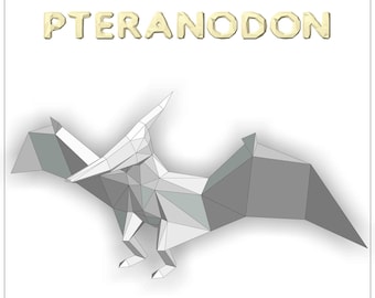Crawling Pteranodon , 3d Papercraft Dinosaur Template. Printable Pdf ...