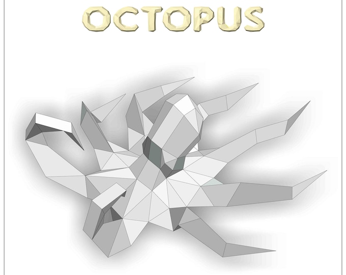 DIY Papercraft Octopus,octopus 3d Model,paper Toy,party Decoration ...