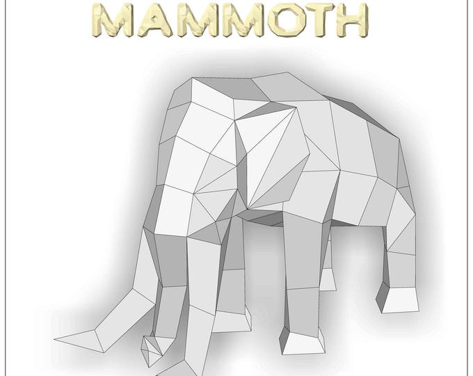 MAMMOTH 3D Papercraft / Digital File for Papercraft / Printable PDF ...