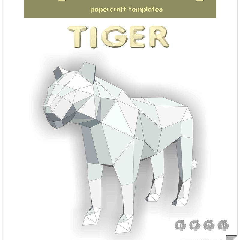 Tiger Papercraft - Etsy