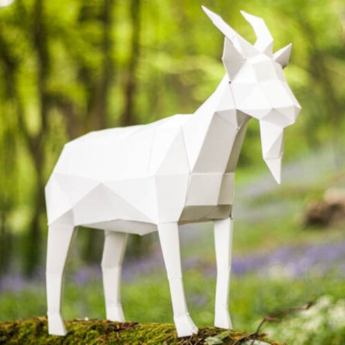 Papercraft Goat 3d Template DIY Lowpoly Paper Farm Pet - Etsy UK