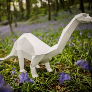 Brontosaurus Dino, Papercraft Template, DIY Paper Pet Bronto Dinosaur ...