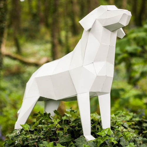 Labrador Dog Printable Papercraft Template. man's - Etsy