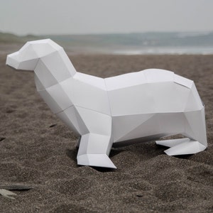 Seal, 3d Paper Pet Template, DIY Lowpoly, Paper Pet Seal - Etsy