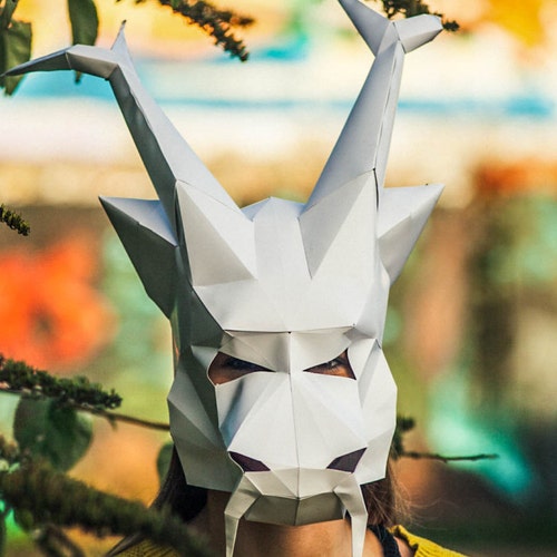 Halloween Paper Chinese Dragon Mask Printable Mask DIY - Etsy
