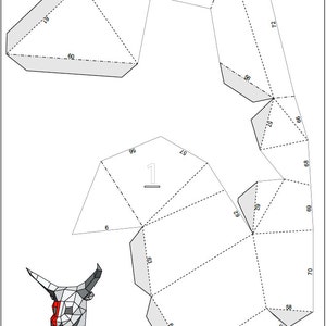 Paper Bull /ox Mask, Papercraft Template, Festival Mask, DIY Instant ...
