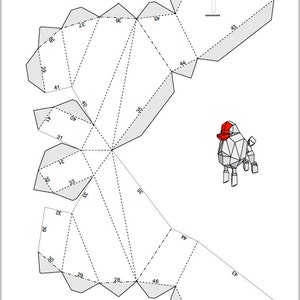 Paper Poodle, Papercraft Template, DIY Paper Pet Dog, 2018 Year of the ...