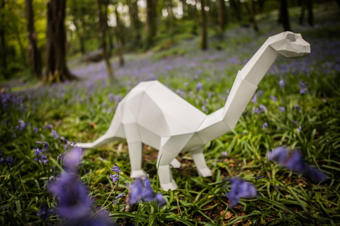 Brontosaurus Dino Papercraft Template DIY Paper Pet Bronto | Etsy