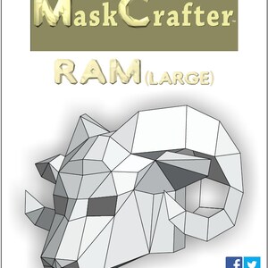 Paper Ram Mask, Printable Mask, DIY Digital Halloween Download - Etsy