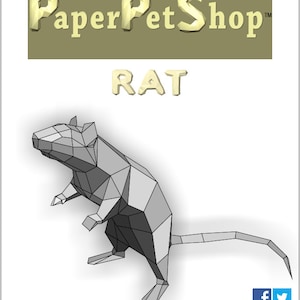2020 Year of the Rat. 3D Papercraft Template - Etsy