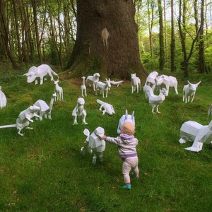 Papercraft Sheep, 3d Template, DIY Lowpoly Paper Farm Pet - Etsy