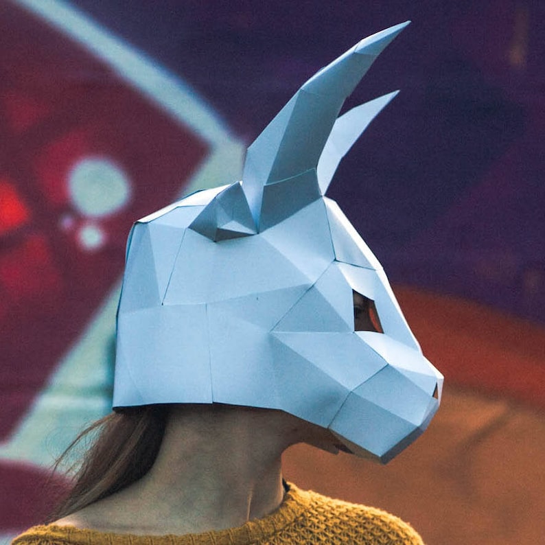 Paper Bull /ox Mask Papercraft Template Festival Mask DIY - Etsy