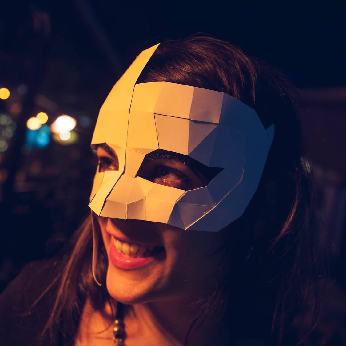 Moon Masquerade Mask Papercraft Template Festival Mask DIY | Etsy