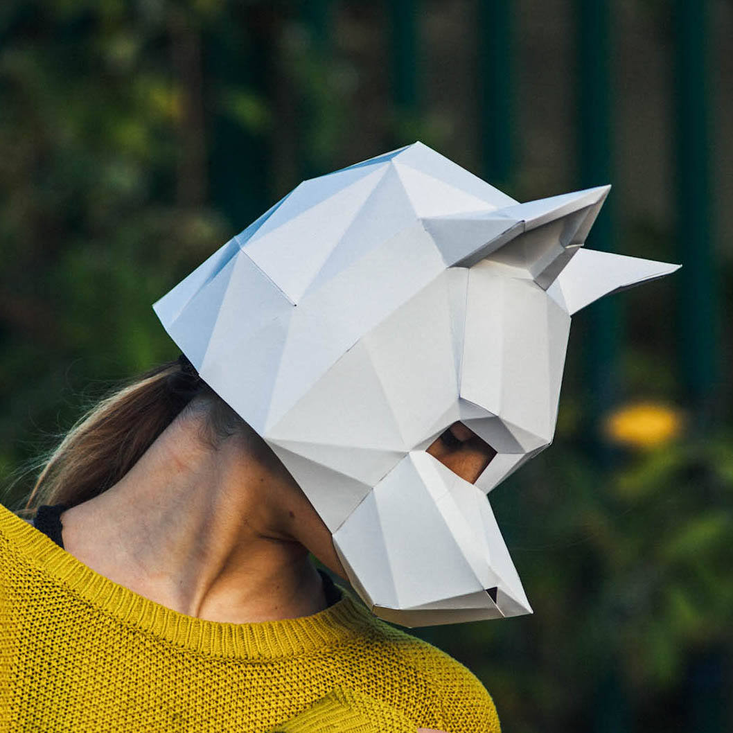 Paper Dog Mask Papercraft Template Festival Mask DIY | Etsy
