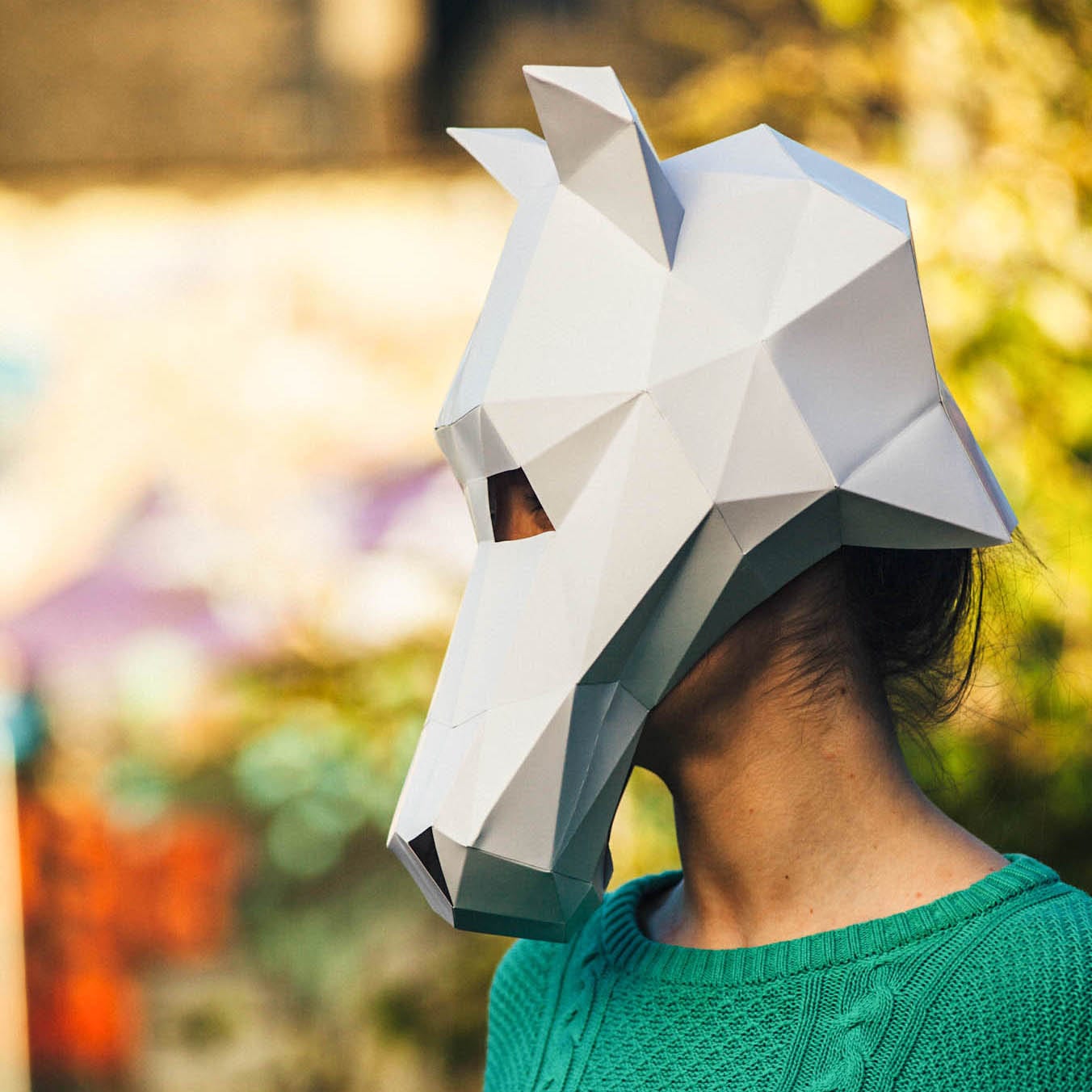 Paper Halloween Horse Mask, Papercraft Template, Printable Mask, DIY ...