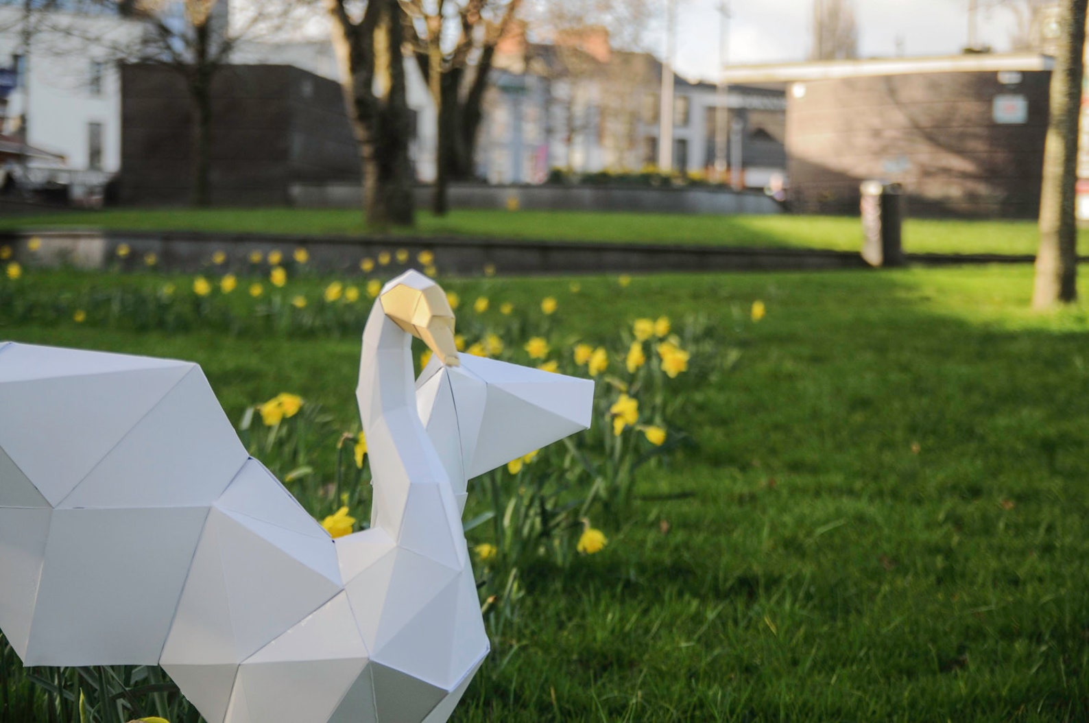 Papercraft Swan Template Instant Digital Download Wedding - Etsy