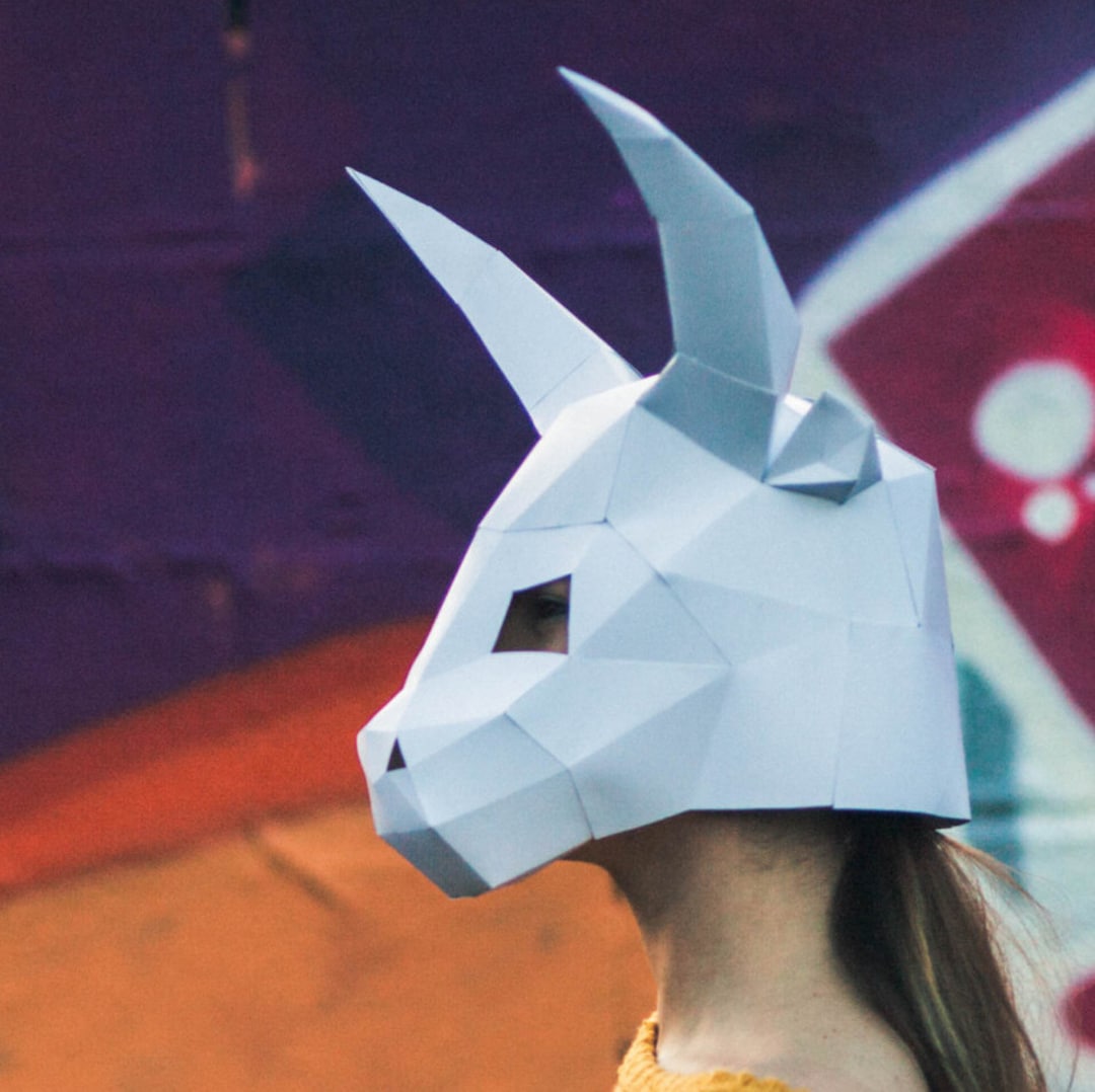 Paper Bull /ox Mask, Papercraft Template, Festival Mask, DIY Instant ...