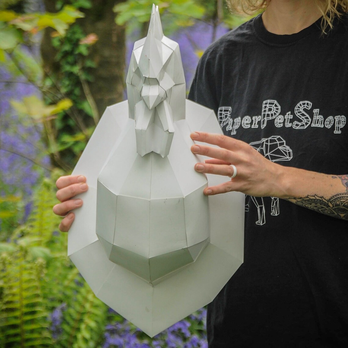 Rooster Papercraft Trophy Template Instant Digital Download - Etsy