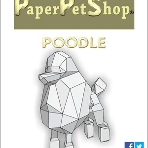 Paper Poodle, Papercraft Template, DIY Paper Pet Dog, 2018 Year of the ...
