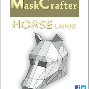Paper Halloween Horse Mask, Papercraft Template, Printable Mask, DIY ...