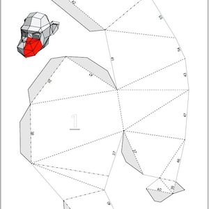 Paper Monkey /chimp Mask, Halloween Papercraft Template, DIY Instant ...