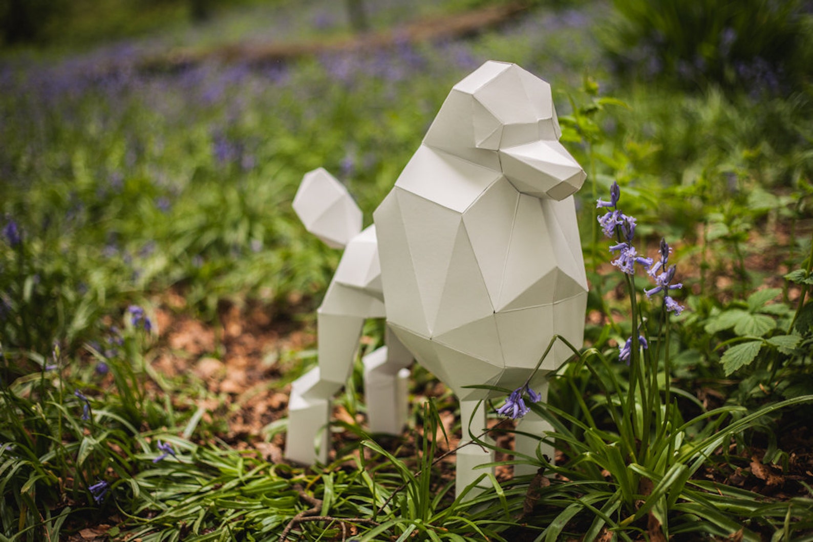 Paper Poodle, Papercraft Template, DIY Paper Pet Dog, 2018 Year of the ...