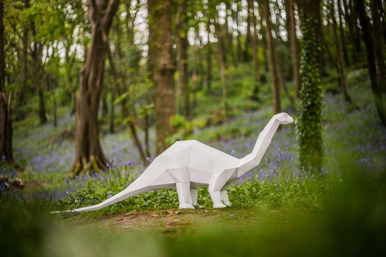 Brontosaurus Dino Papercraft Template DIY Paper Pet Bronto - Etsy Ireland