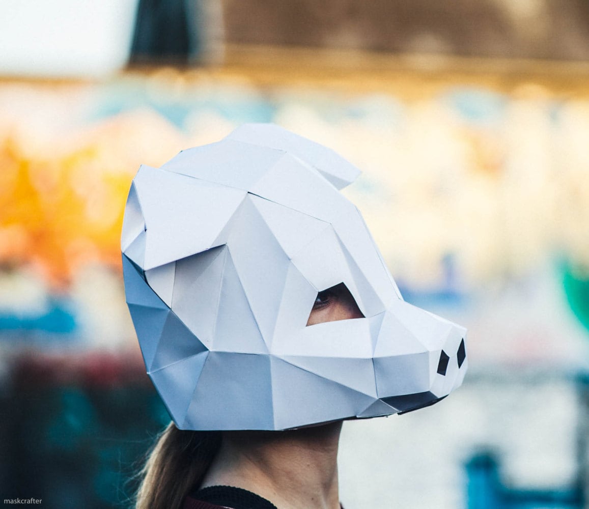 Paper Pig Mask Papercraft Template Party Mask DIY Instant - Etsy