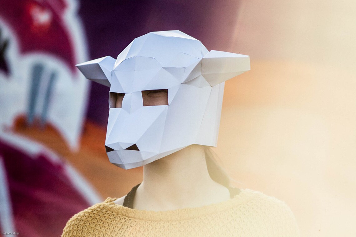 Paper Sheep /lamb Mask, Papercraft Template, DIY Instant Download ...