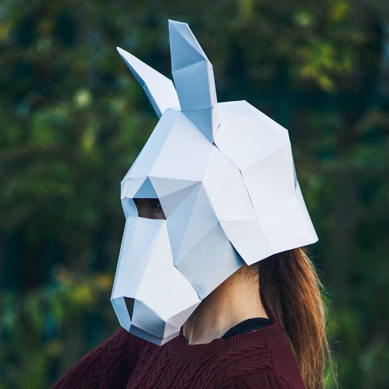 Paper Donkey Halloween Mask Papercraft Template Printable - Etsy