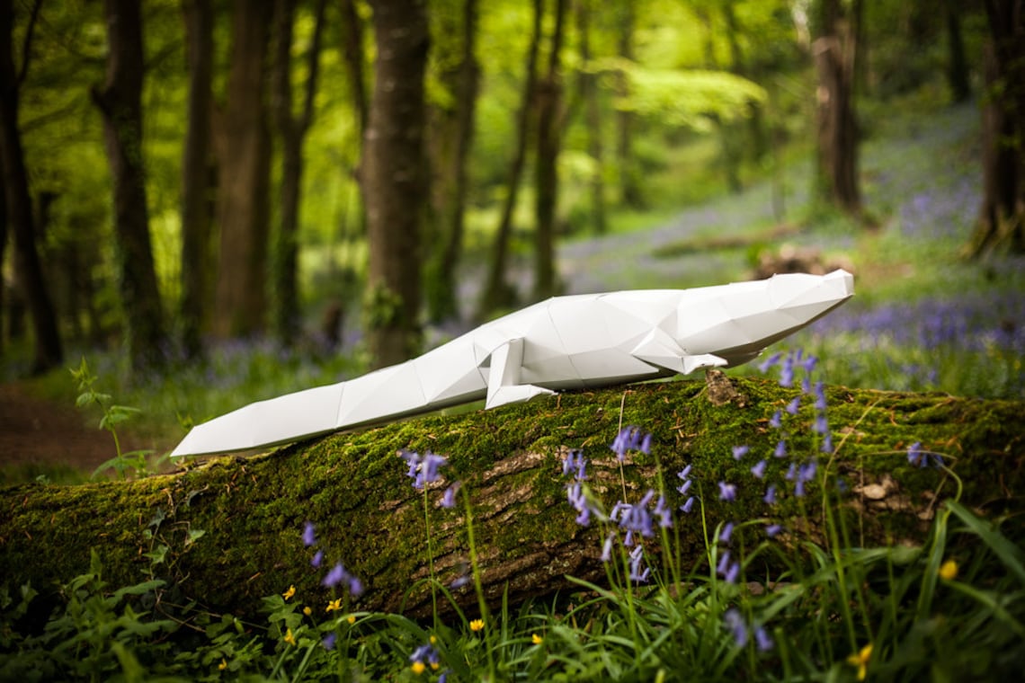 Paper Crocodile , Printable Papercraft Template, Instant Download - Etsy