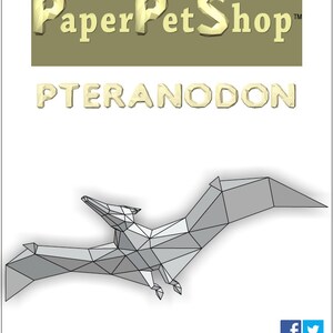 Pet Pteranodon, 3d Papercraft Dinosaur Template. Printable Pdf. Boys ...