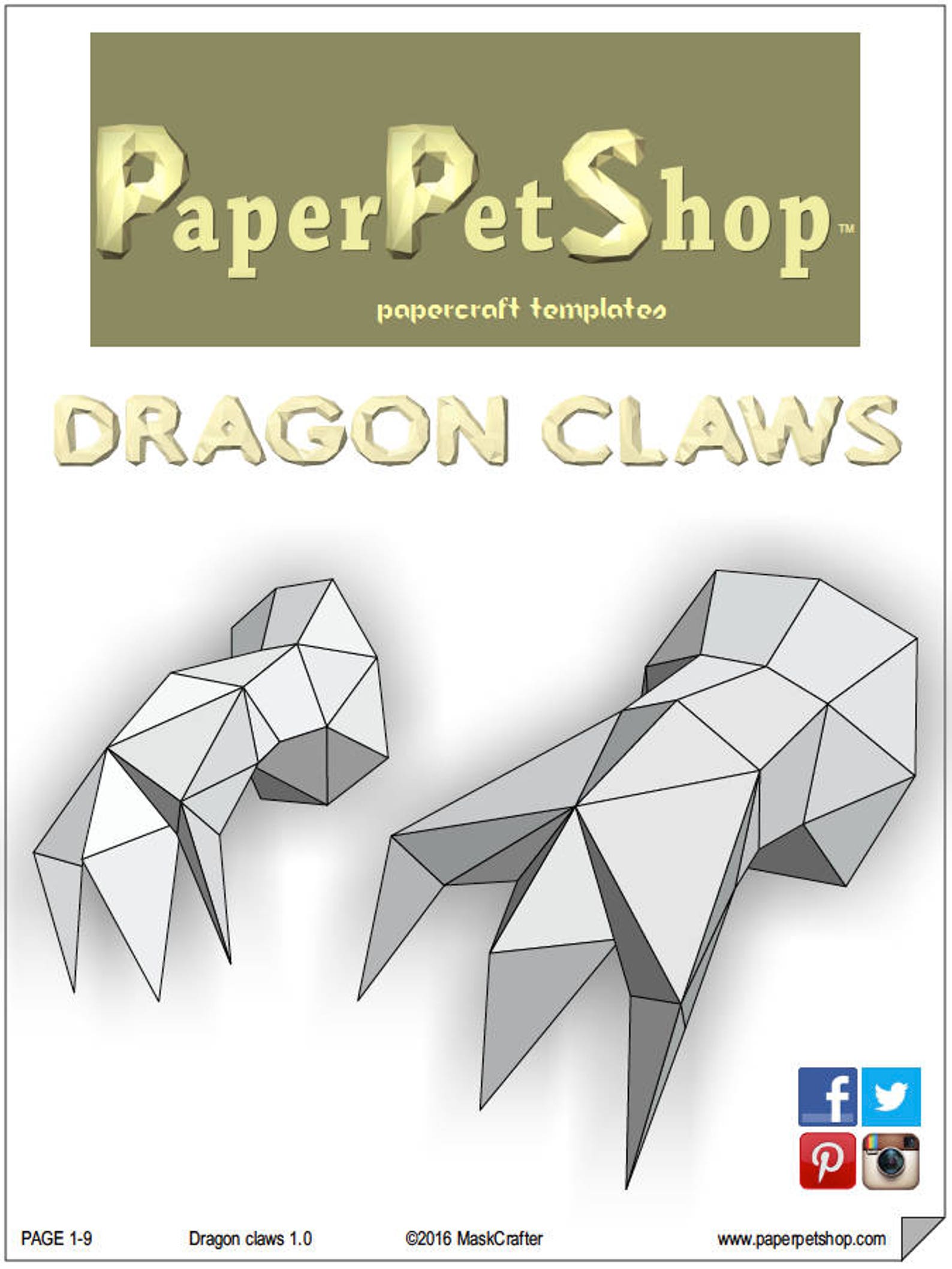 Chinese Dragon Papercraft Trophy Template, Instant Digital Download - Etsy