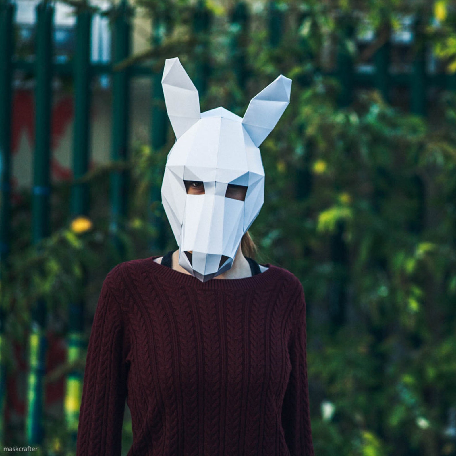 Paper Donkey Halloween Mask, Papercraft Template, Printable Mask, DIY ...