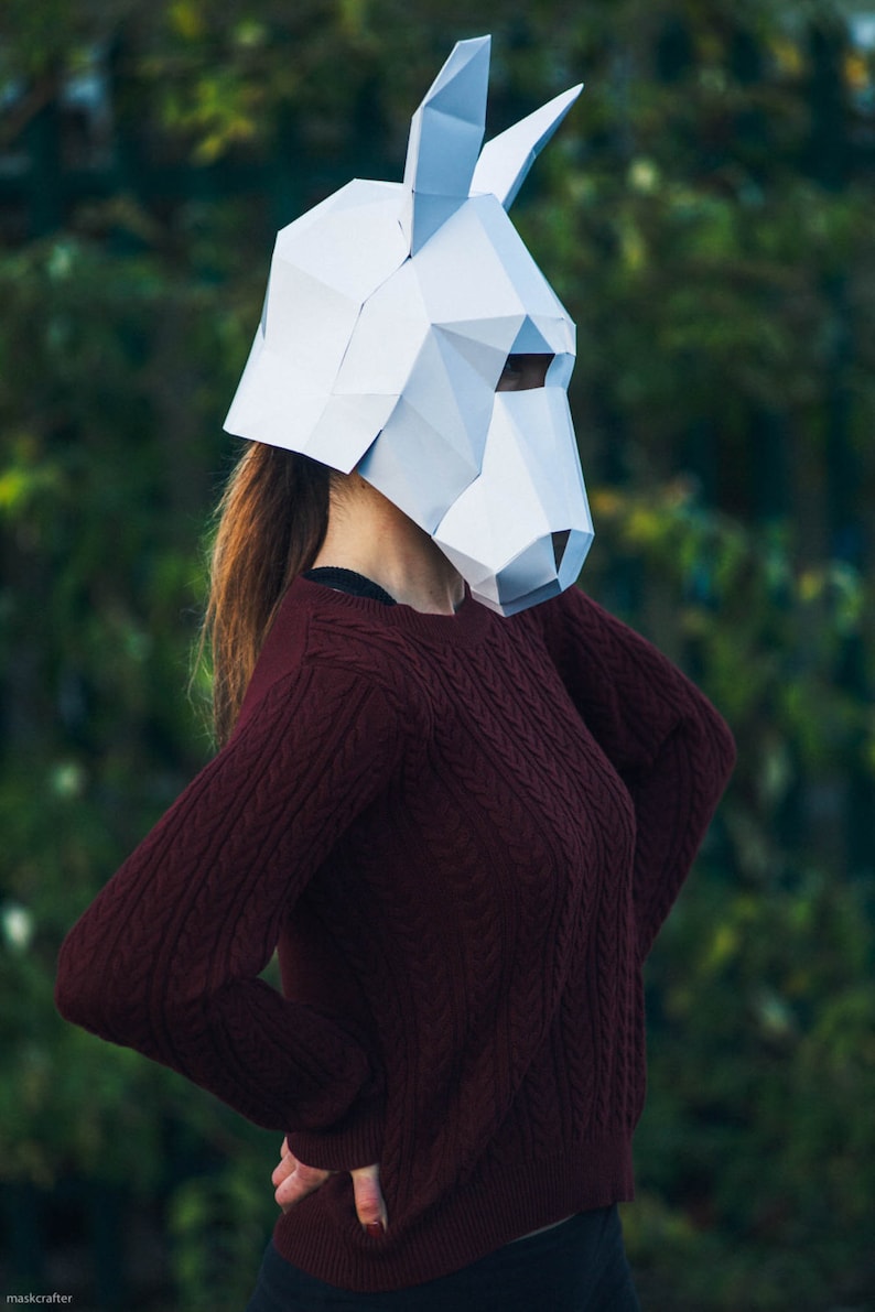 Paper Donkey Halloween Mask Papercraft Template Printable - Etsy