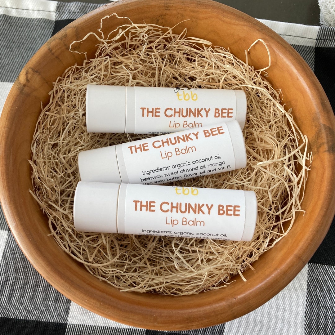 The Chunky Bee Lip Balm, Honey Flavored Chapstick, Large Size Chapstick ...