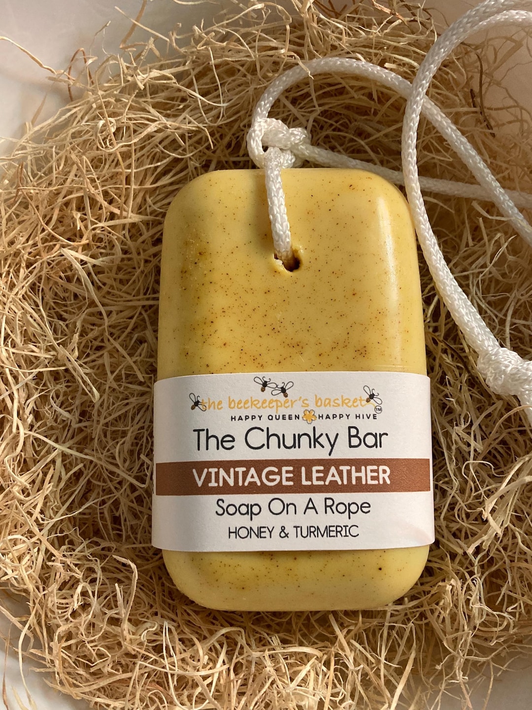The Chunky Bar Vintage Leather Soap on A Rope- NEW! Larger Bar! Cologne ...