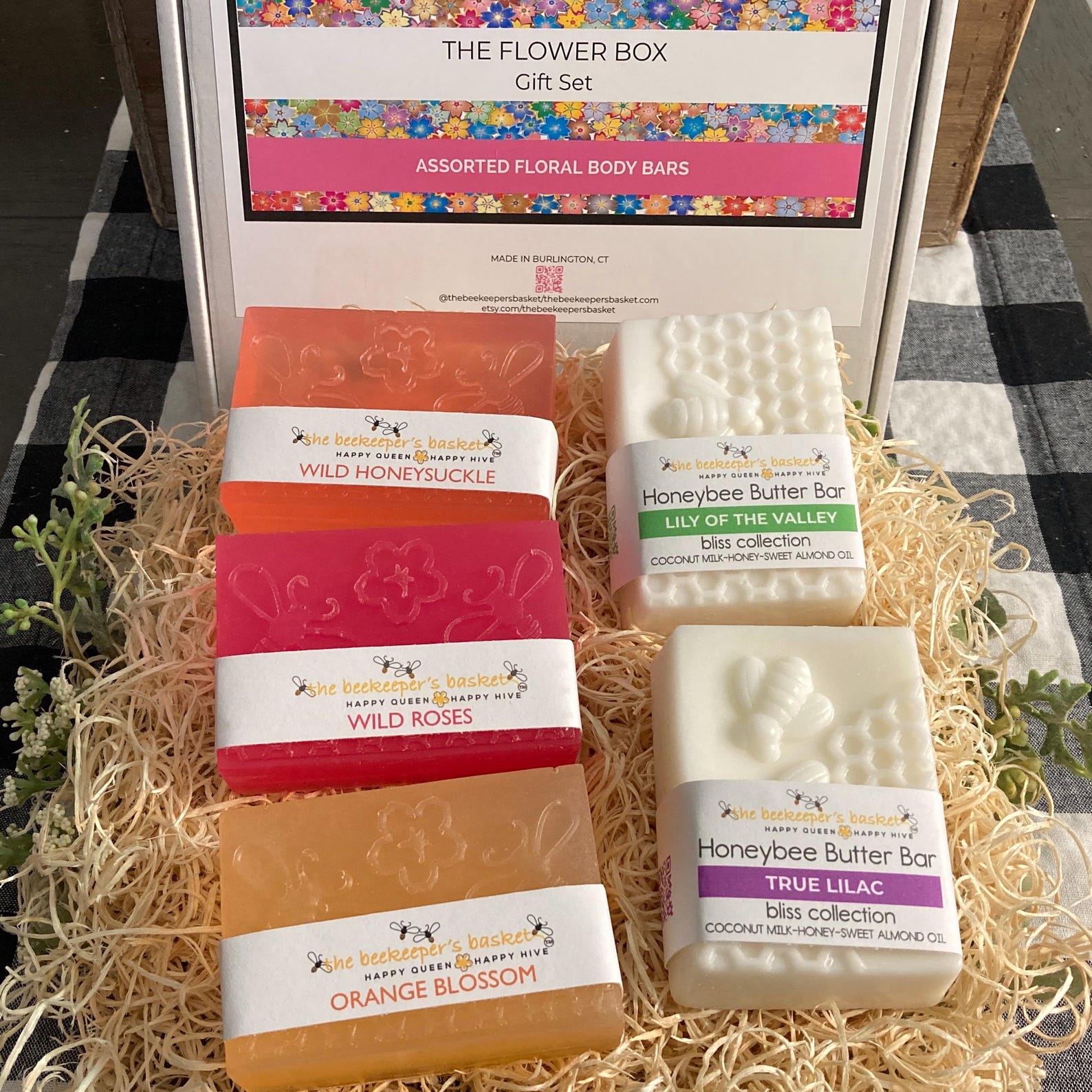 Floral Soap Bar Gift Set - Honeybee Glycerin & Butter Soaps - Etsy