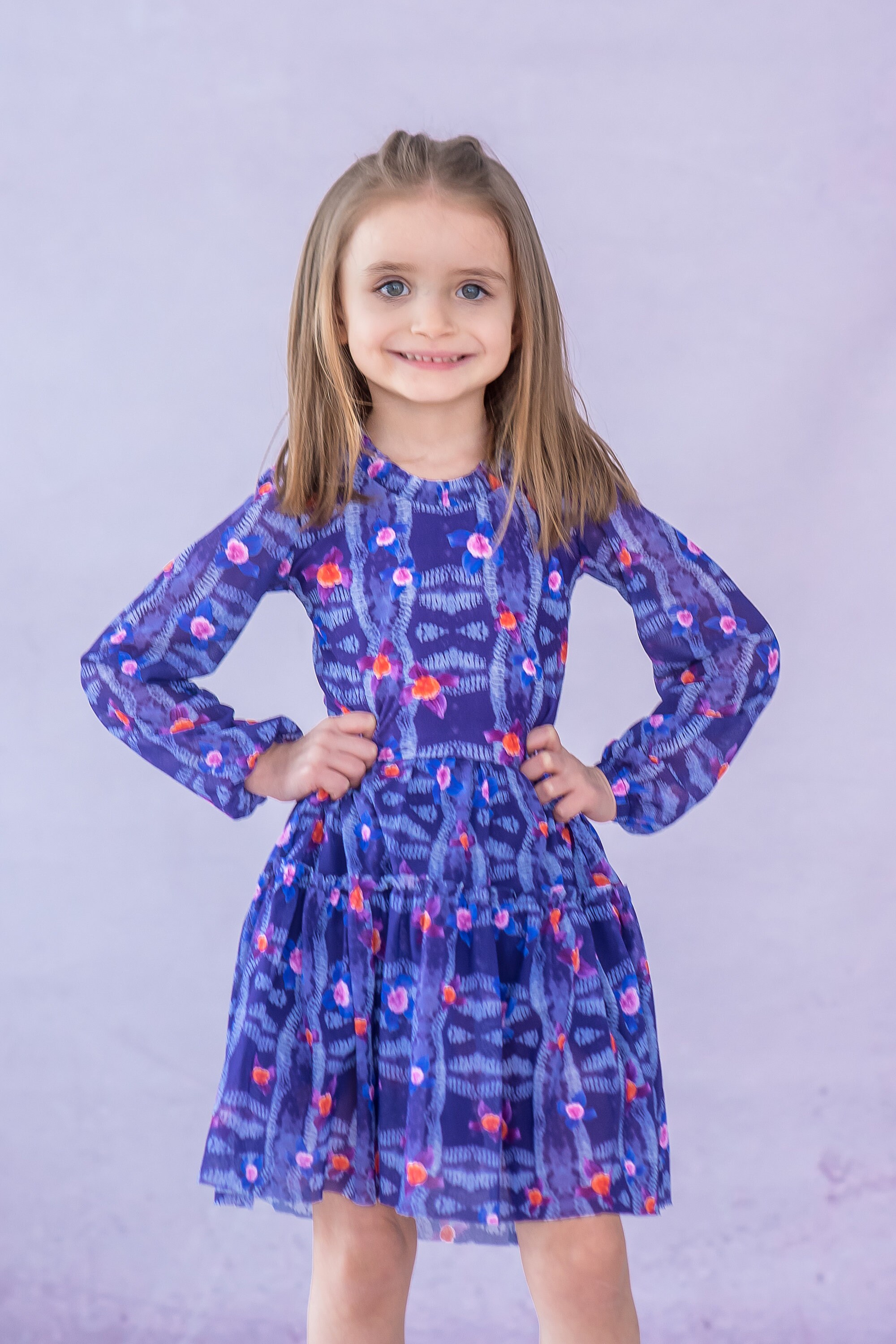Mommy And Me Outfits Ultra Violet Dress Neon Purple Boho Dress Etsy
